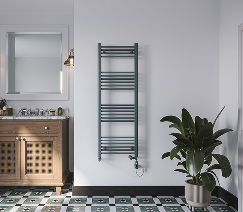 Straight Ladder Rails - Electric Towel Rails - Electric Heating | UK ...
