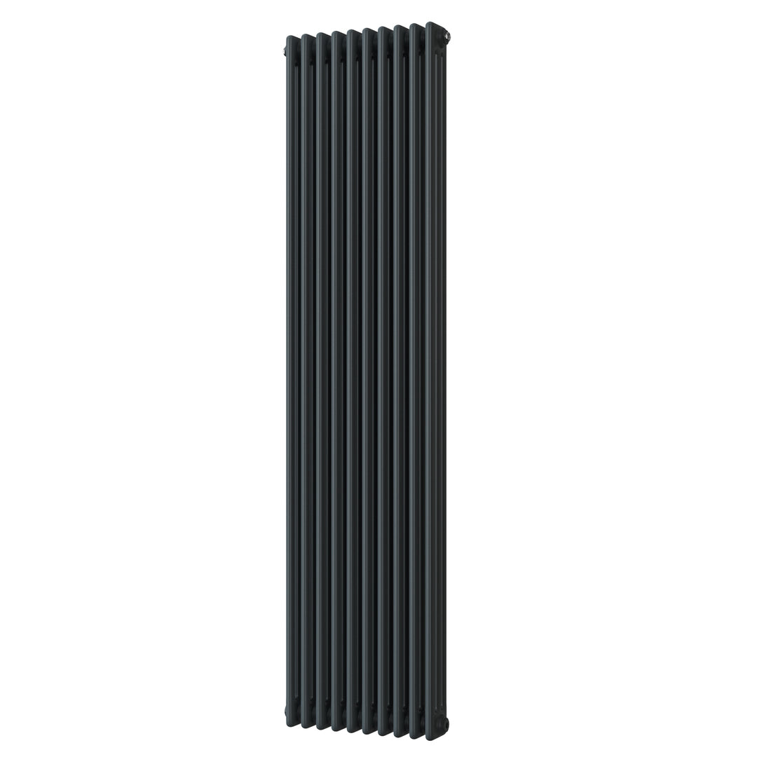 Anthracite Vertical Column Radiator H1800mm x W465mm 3 Column - Alpha ...