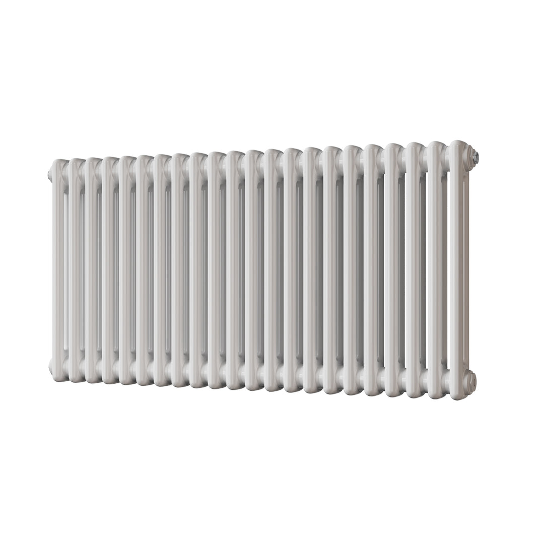 White Column Radiator H500mm x W988mm 2 Column - Alpha | UK Radiators