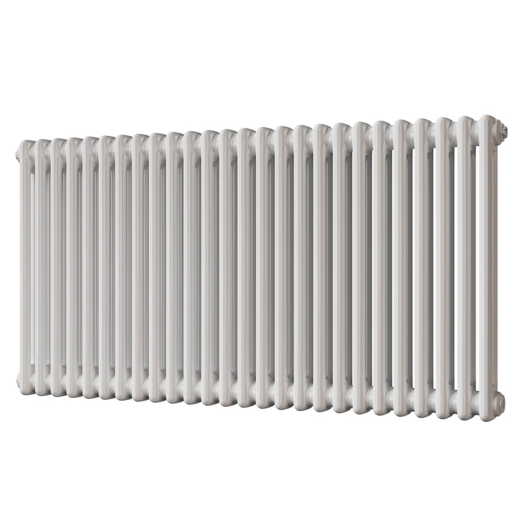 White Column Radiator H600mm x W1164mm 2 Column - Alpha | UK Radiators