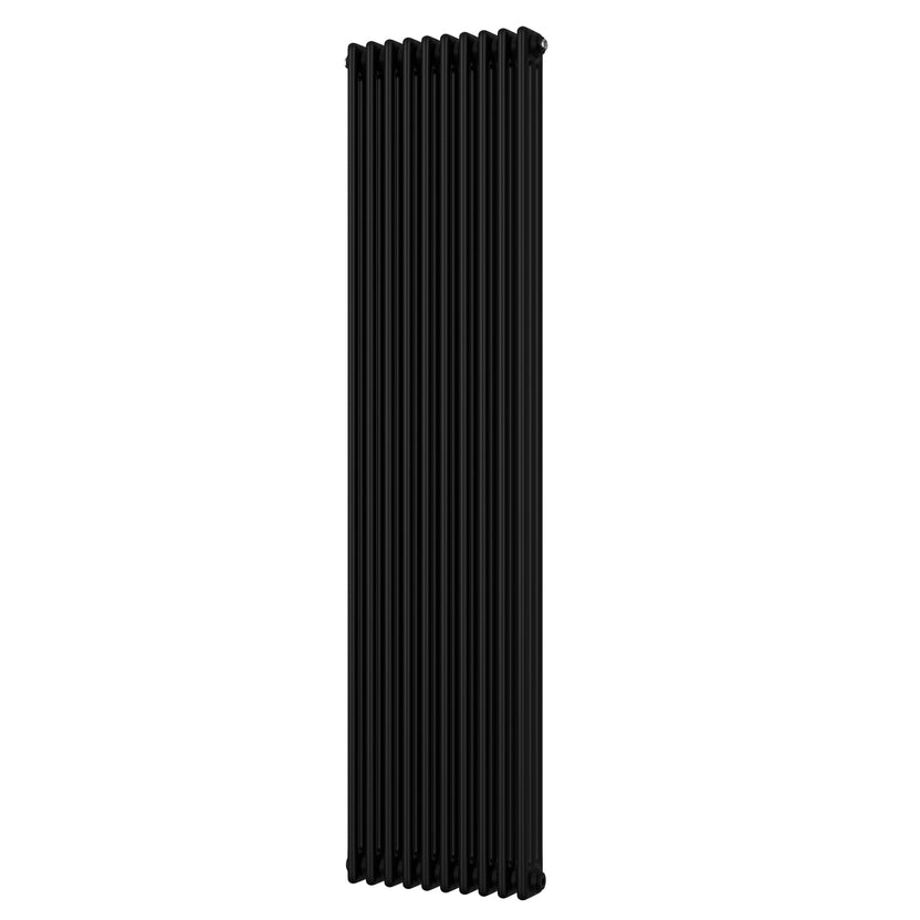 Black Vertical Column Radiator H1800mm x W465mm 3 Column - Alpha | UK ...