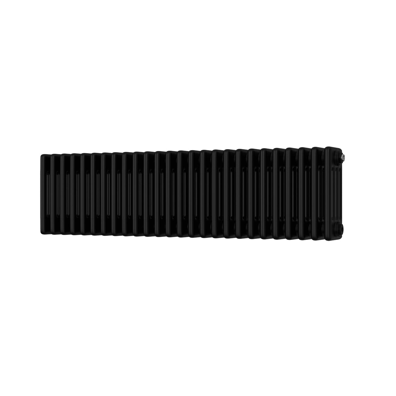 Alpha - Black Column Radiator H300mm x W1164mm 4 Column - Feet Include