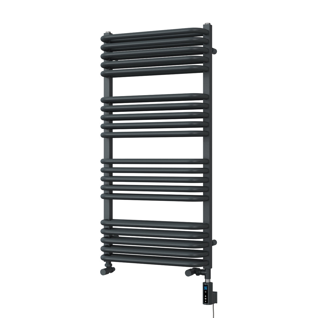 Crossmoor - Anthracite Dual Fuel Towel Rail H1000mm x W500mm Thermosta