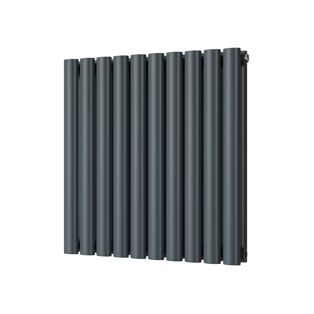 Anthracite Horizontal Radiator H600mm x W580mm Double Panel - Omeara ...