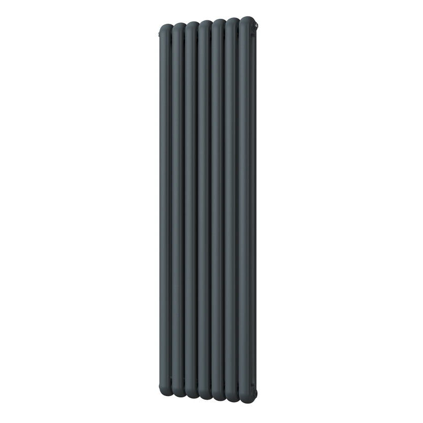 Anthracite Vertical Round Top Column Radiator H1800mm x W507mm 2 Column ...