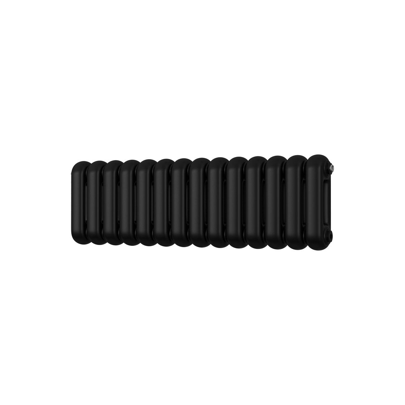 Black Round Top Column Radiator H300mm x W993mm 2 Column - Sherwood ...