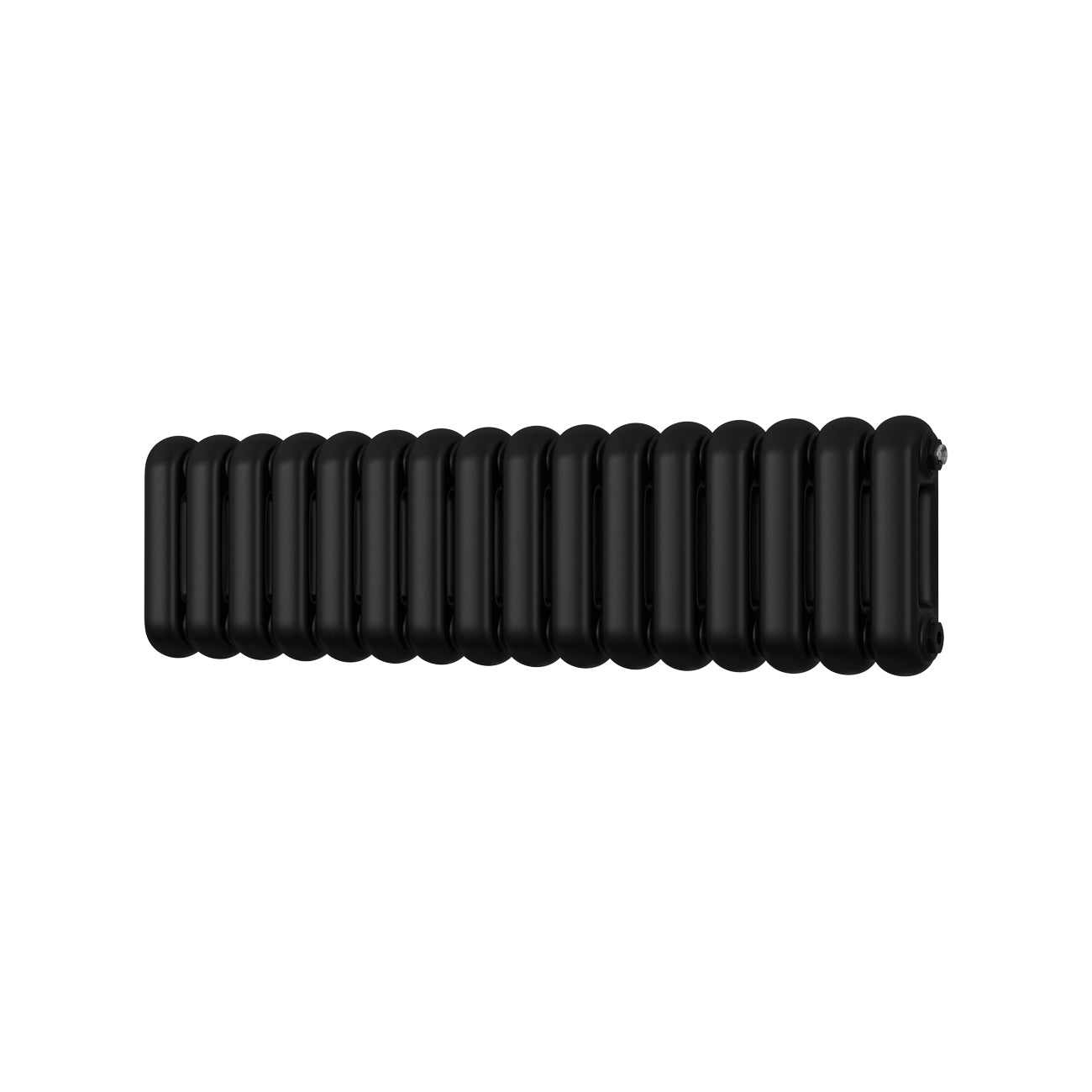 Black Round Top Column Radiator H300mm x W1132mm 2 Column - Sherwood ...