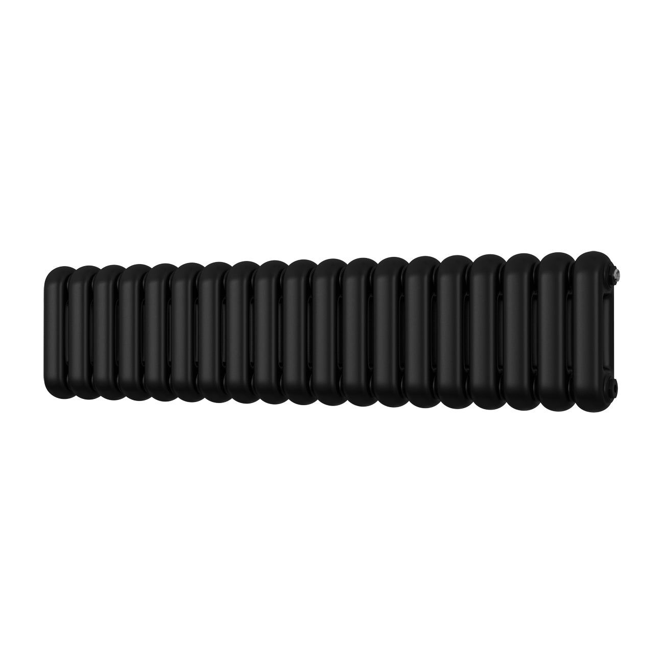Black Round Top Column Radiator H300mm x W1340mm 2 Column - Sherwood ...