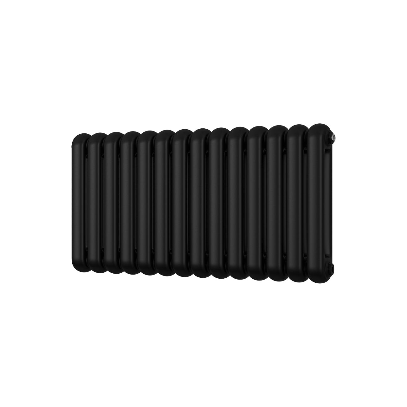 Black Round Top Column Radiator H500mm x W993mm 2 Column - Sherwood ...