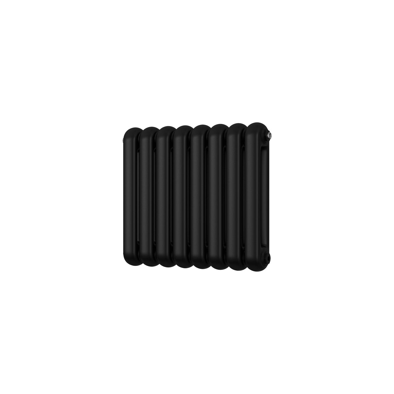 Black Round Top Column Radiator H500mm x W576mm 2 Column - Sherwood ...