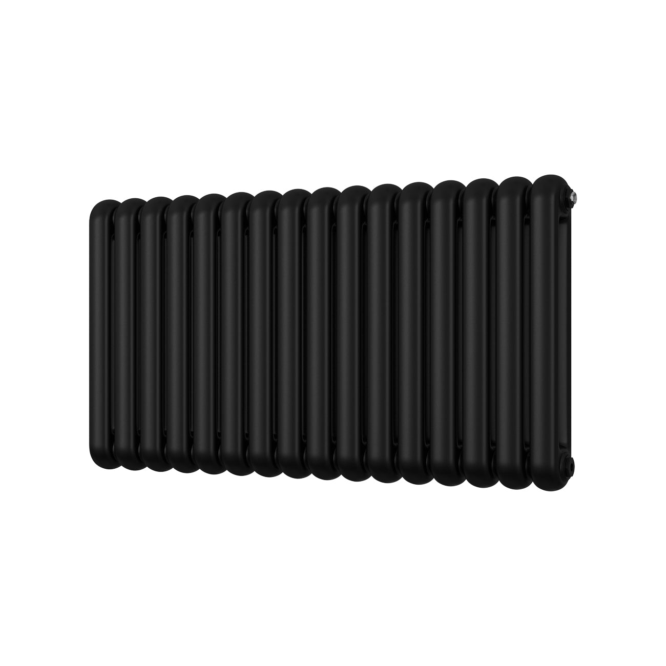 Black Round Top Column Radiator H600mm x W1132mm 2 Column - Sherwood ...