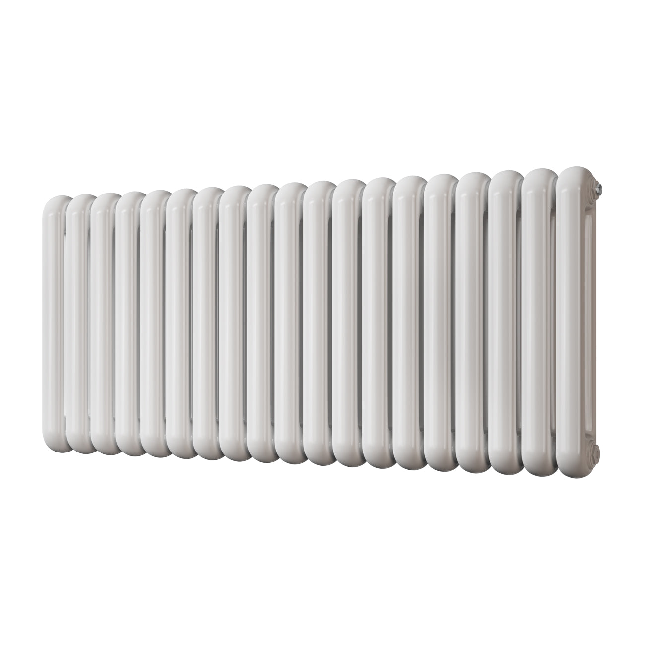White Round Top Column Radiator H600mm x W1340mm 2 Column - Sherwood ...