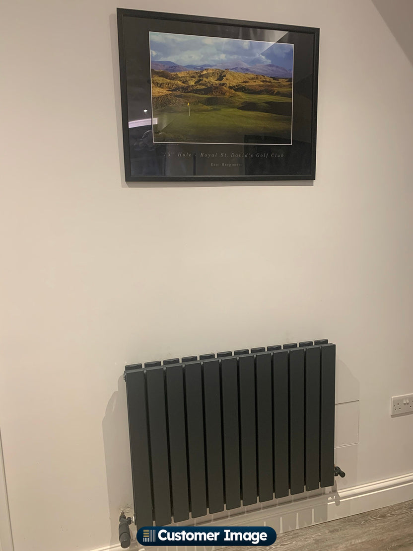 Anthracite Horizontal Radiator H600mm x W816mm Double Panel - Typhoon ...