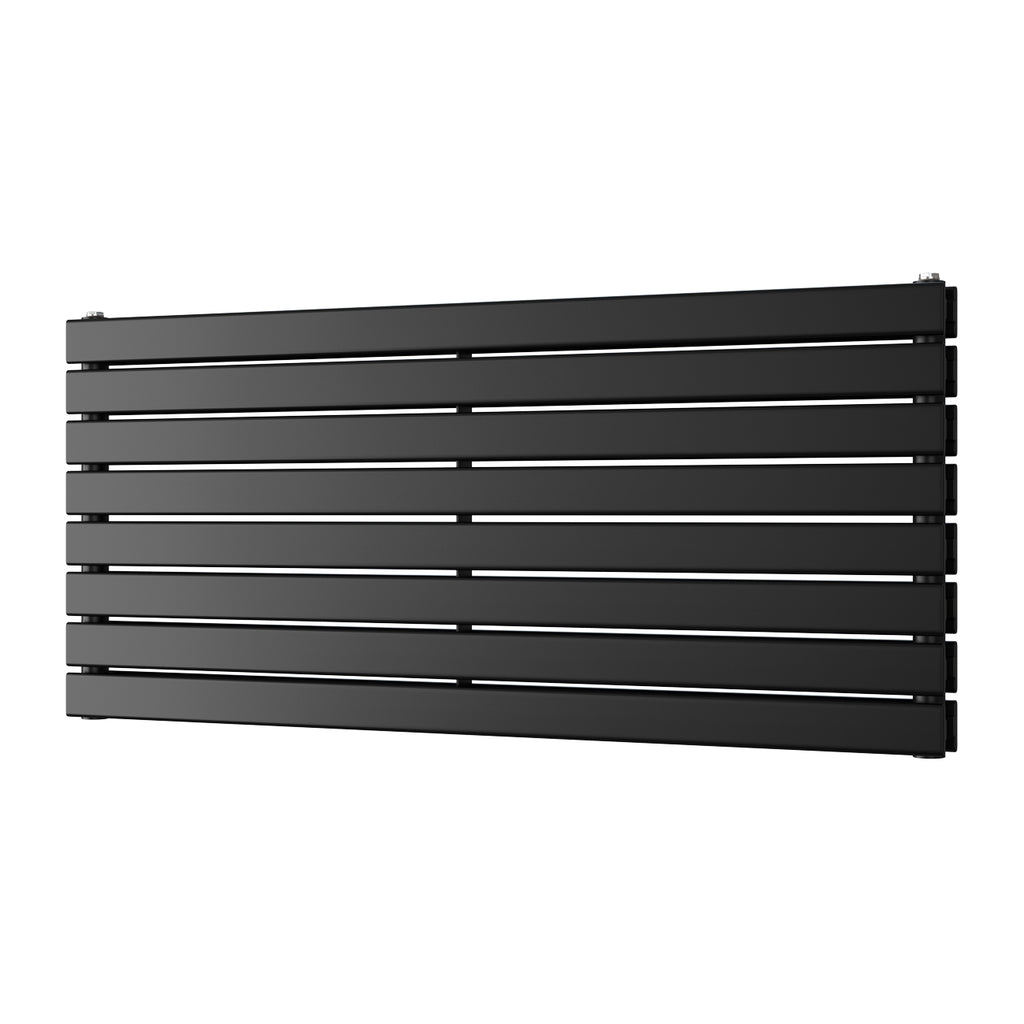 Black Horizontal Radiator H544mm x W1200mm Double Panel - Typhoon Axis ...