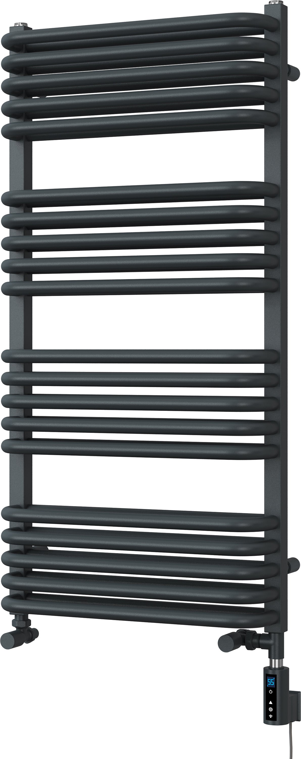 Crossmoor - Anthracite Dual Fuel Towel Rail H1000mm x W500mm Thermosta