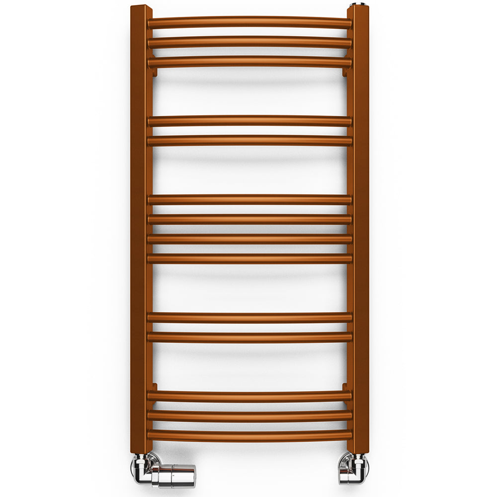 Copper Towel Radiators - H753mm x W400mm - Jade | UK Radiators