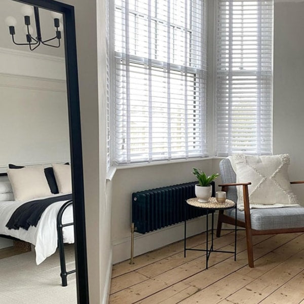 White Column Radiator H600mm x W592mm 2 Column - Alpha | UK Radiators