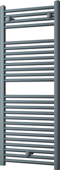 Anthracite Heated Towel Rail - H1230mm x W500mm - Straight - Roma | UK ...