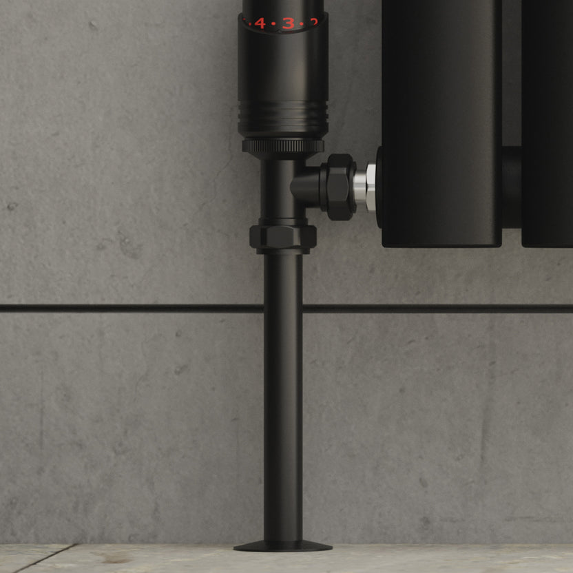 Black Matte Pipe Covers 130mm - Talus | UK Radiators