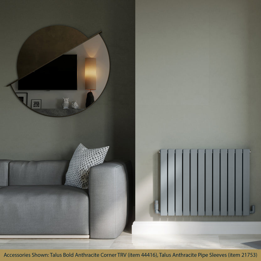 Anthracite Horizontal Radiator H600mm x W816mm Double Panel - Typhoon ...